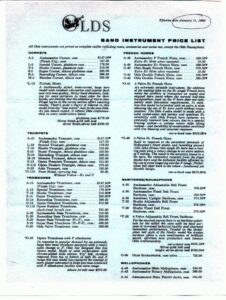 1960 Price List – Olds Central